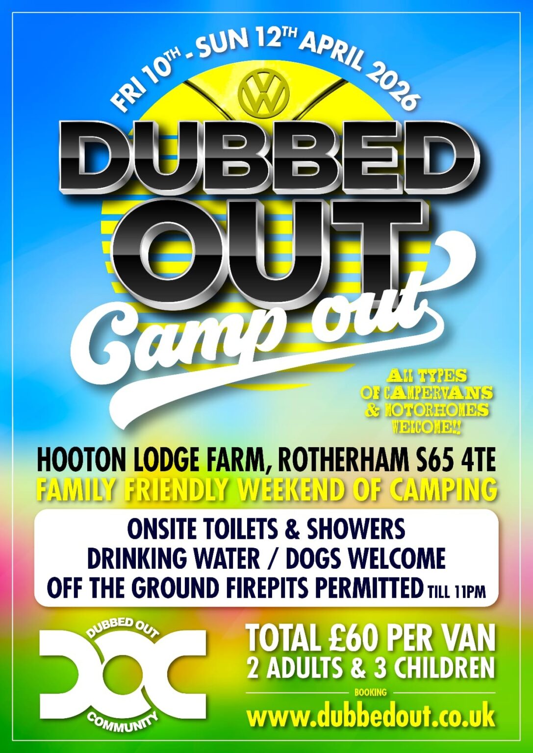 DUBBED OUT SPRING CAMP OUT – HOOTON LODGE APRIL 26 – Ticket Tent